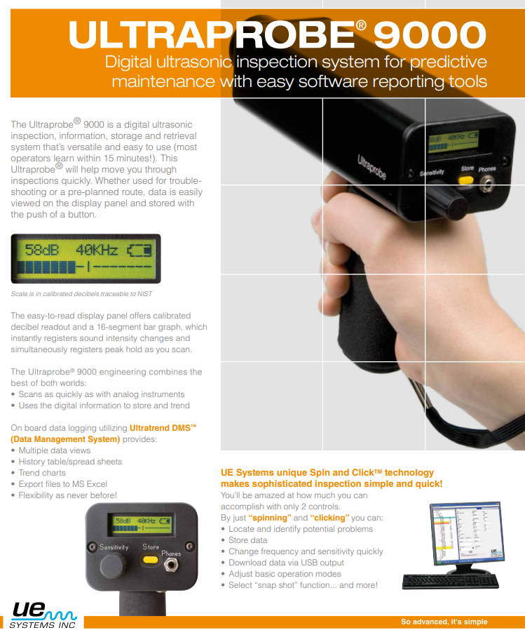 UE Systems Ultraprobe 9000 Ultrasound Inspection System - GP Technical