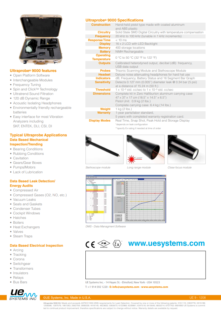 UE Systems Ultraprobe 9000 Ultrasound Inspection System - GP Technical